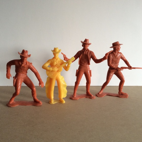 Marx | Toys | Set Of 4 Vintage Louis Marx Cowboy Figures 964 | Poshmark
